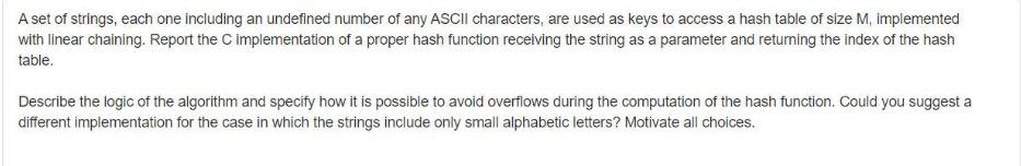 Solved A set of strings, each one including an undefined | Chegg.com