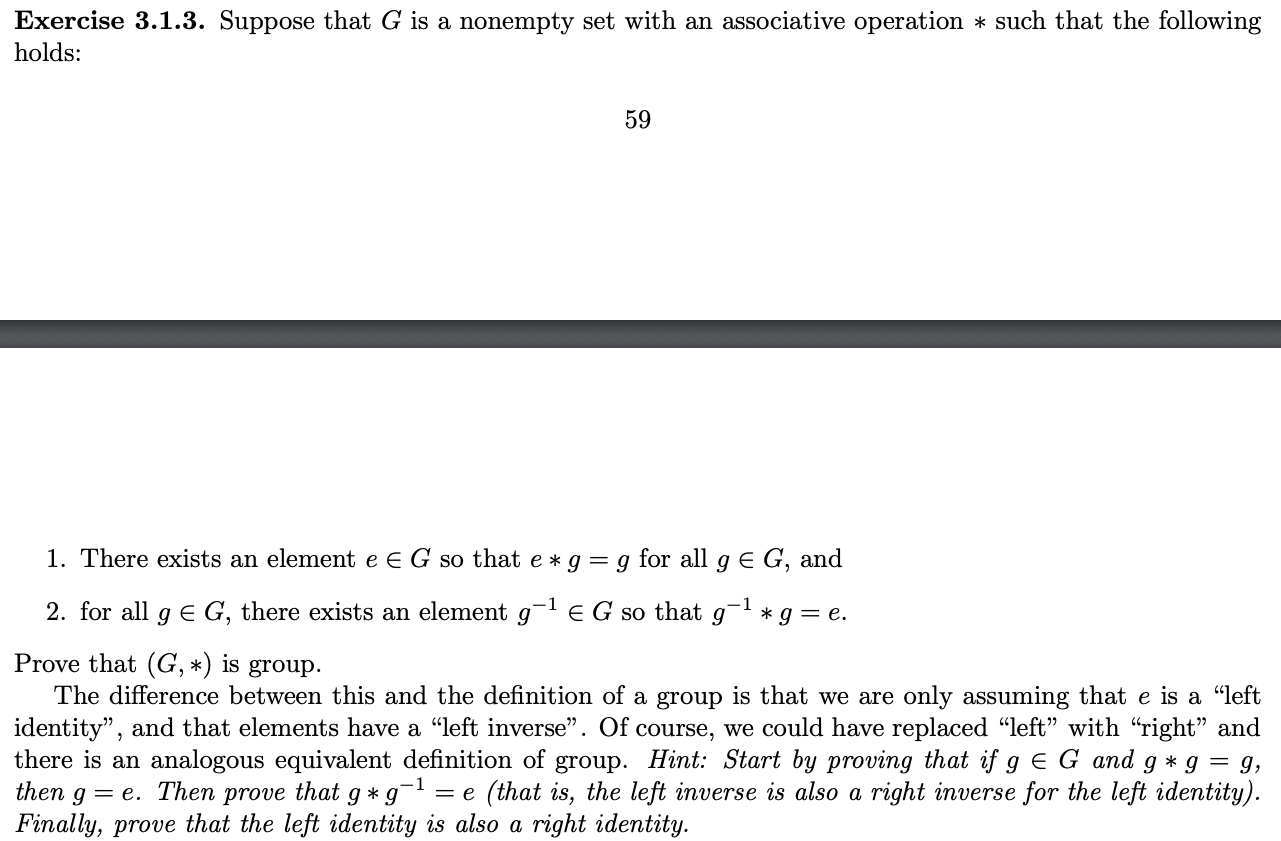 Solved (Exercises are taken from Introduction to Abstract | Chegg.com