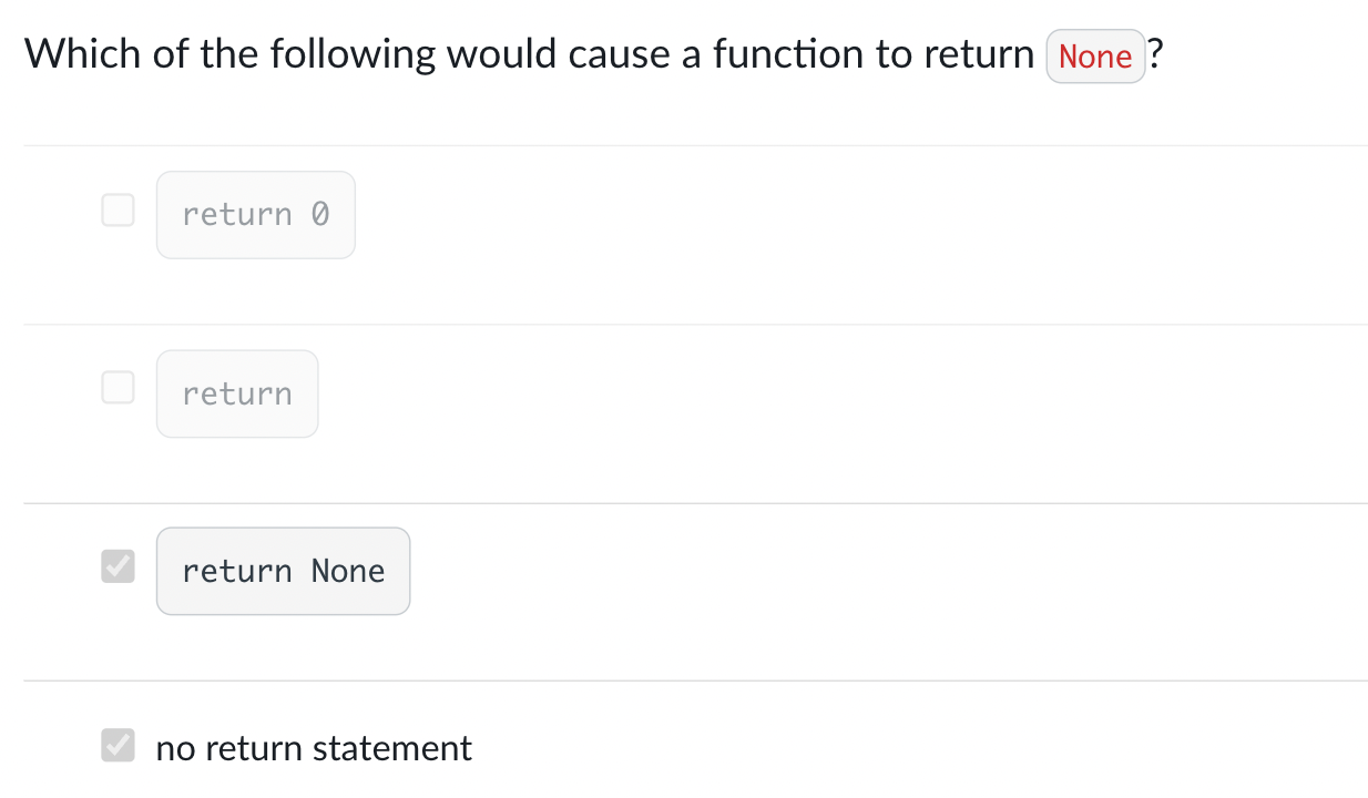 Solved Which of the following would cause a function to | Chegg.com