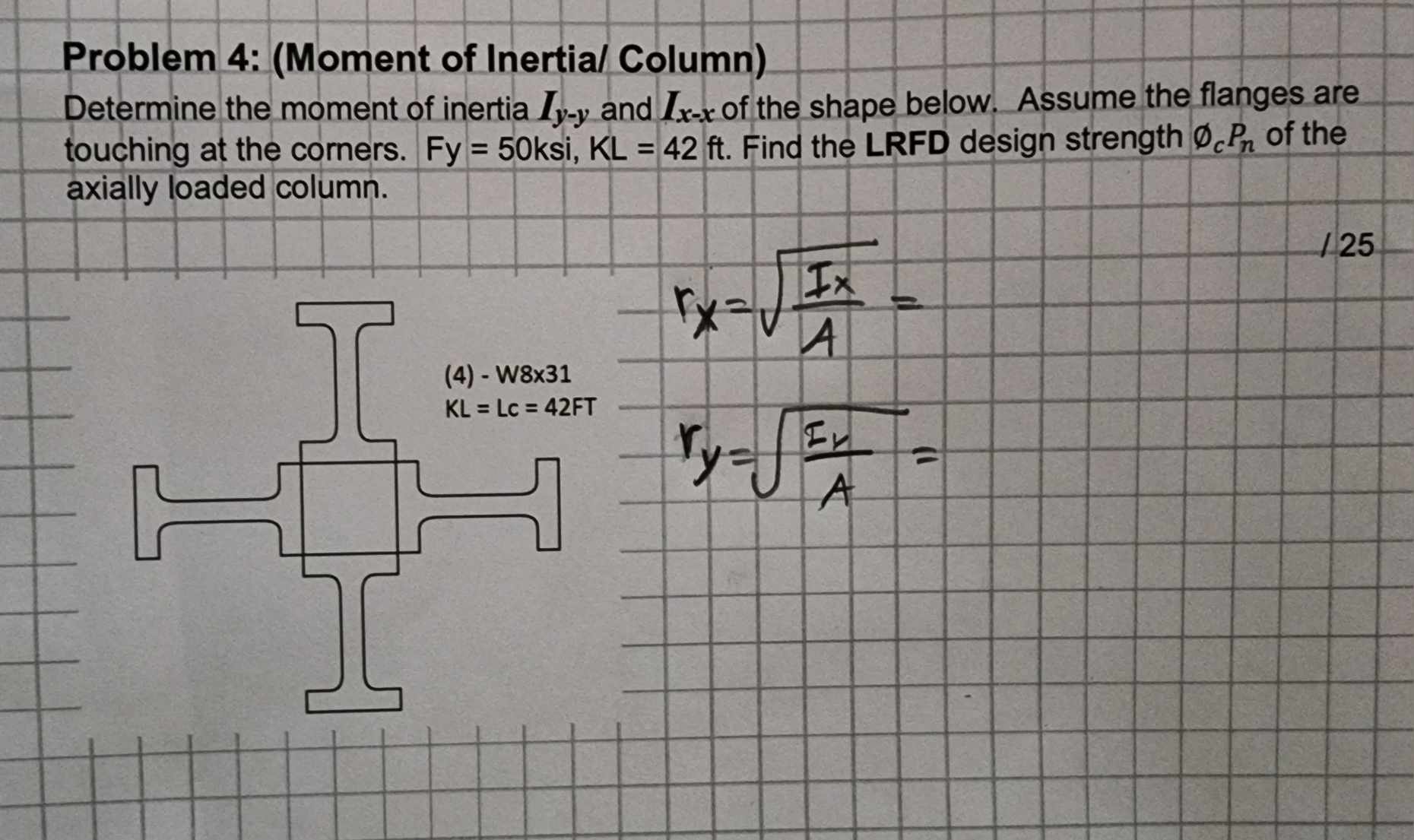 Solved Steel Design: Determine the moment of inertia Iy-y | Chegg.com