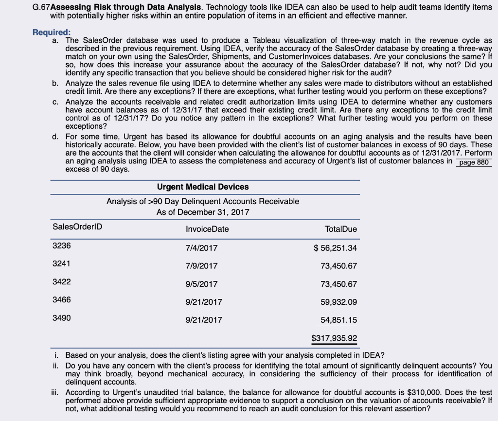 G.67Assessing Risk through Data Analysis. Technology | Chegg.com