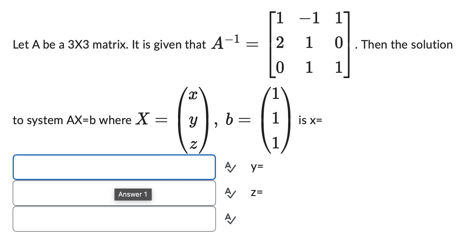 Solved Let A be a 3×3 matrix. It is given that | Chegg.com