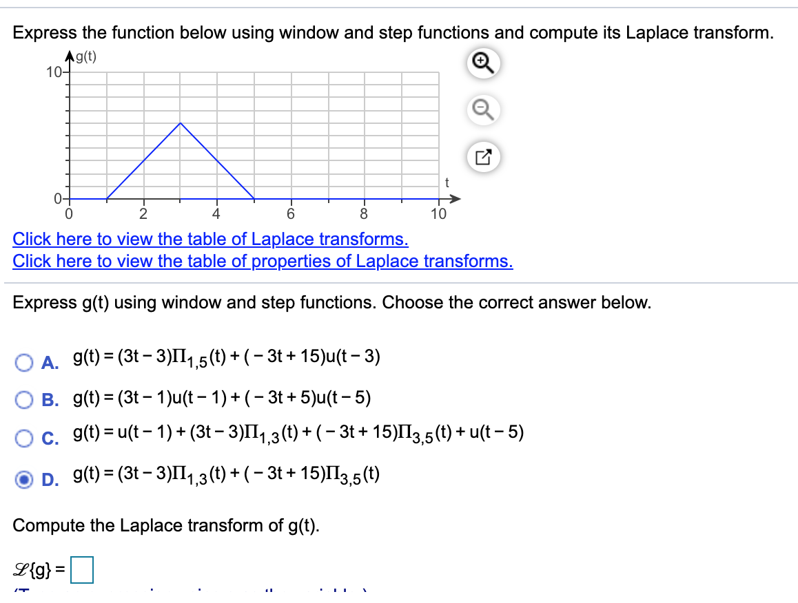 Solved Express the function below using window and step | Chegg.com