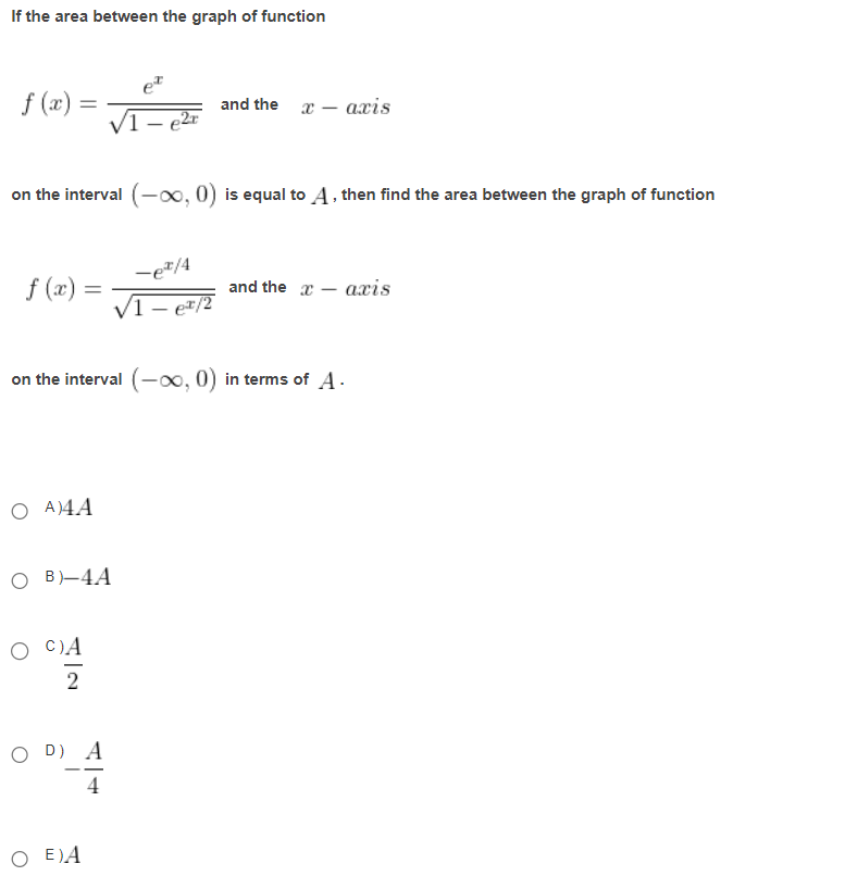 Solved If the area between the graph of function | Chegg.com