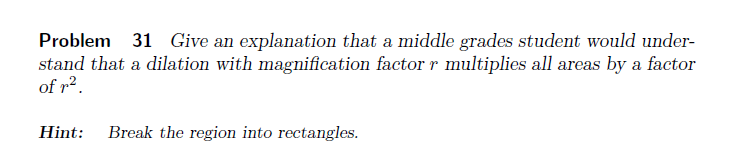 Solved Problem 31 Give an explanation that a middle grades | Chegg.com