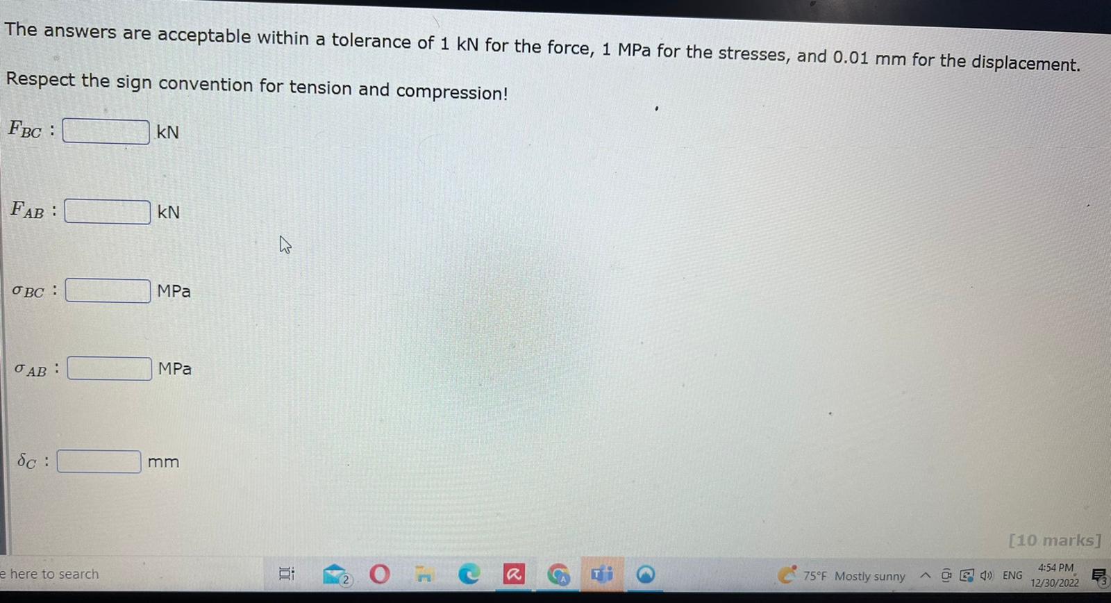 Solved The figure (not drawn to scale) shows a prismatic bar | Chegg.com