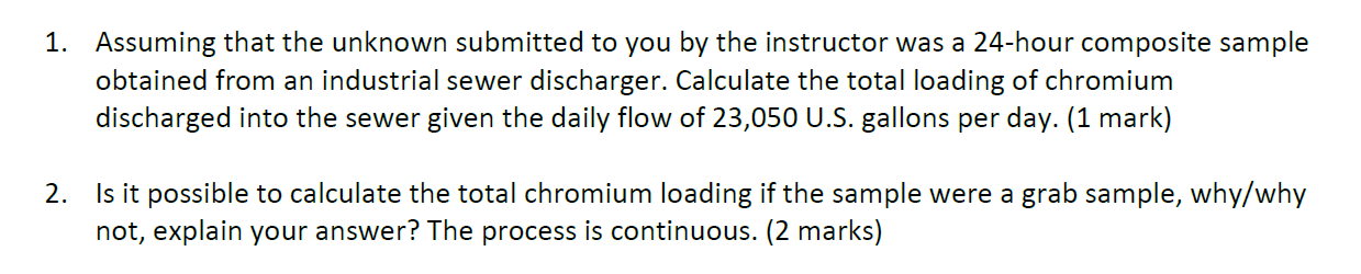 Solved 1. Assuming that the unknown submitted to you by the | Chegg.com