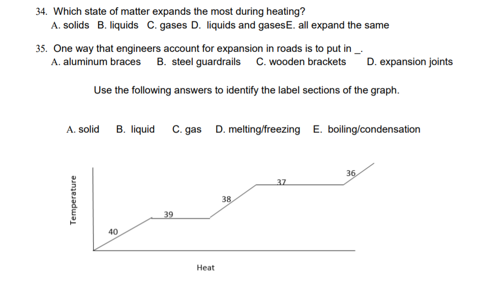 Solved 28. The process of changing from a liquid to a solid | Chegg.com