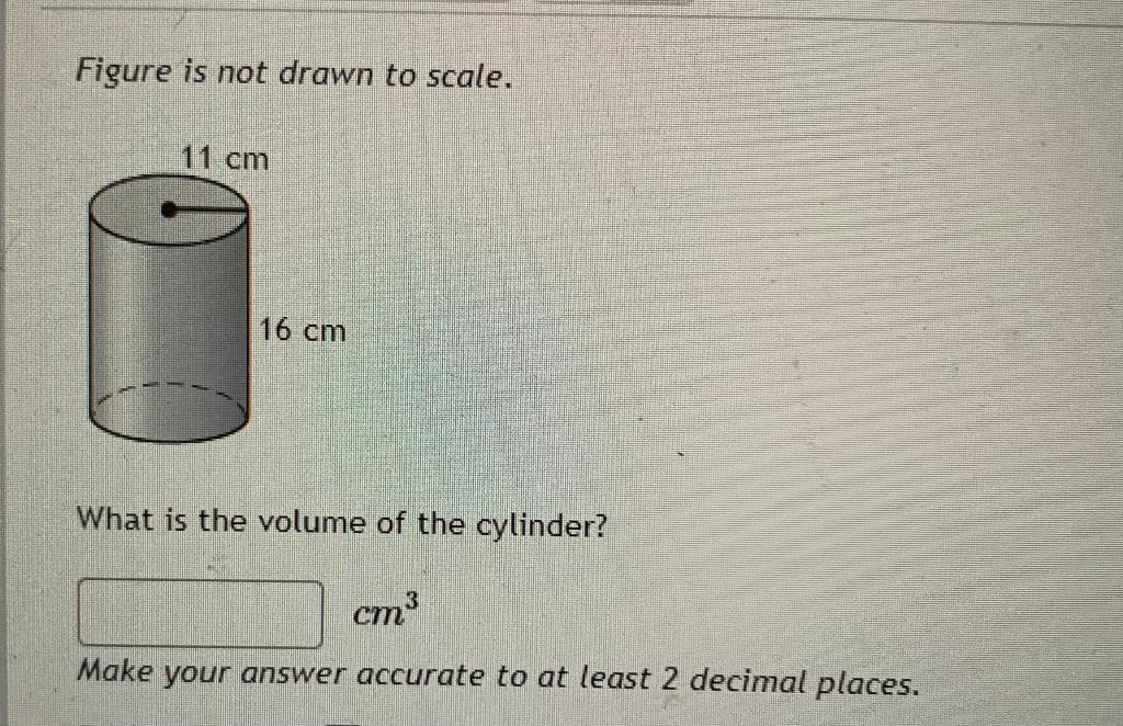 Solved Figure is not drawn to scale. What is the volume of | Chegg.com