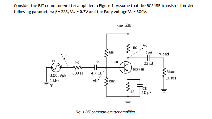 Solved (a) Design the DC biasing circuit (i.e., find the | Chegg.com