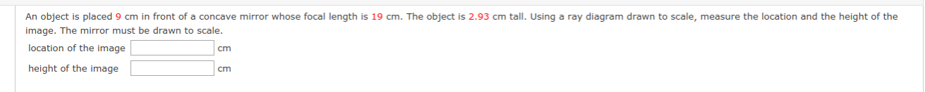Solved An object is placed 9 cm in front of a concave | Chegg.com