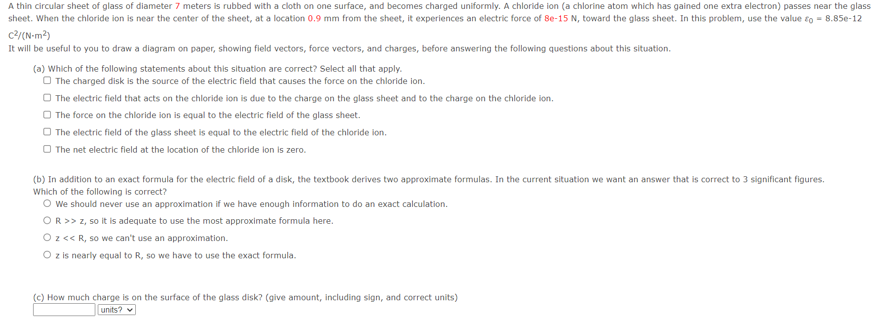 Solved C2/(N⋅m2) It will be useful to you to draw a diagram | Chegg.com
