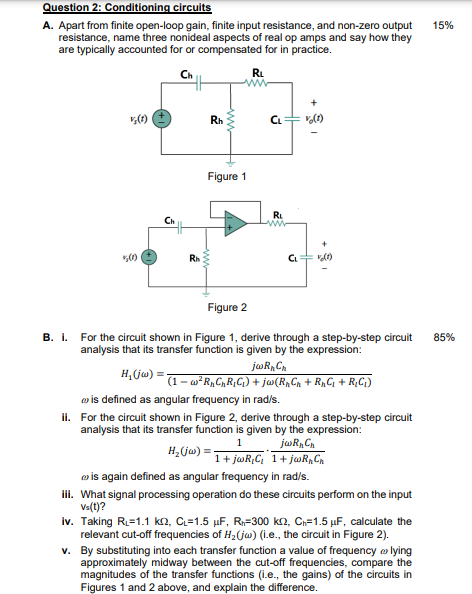 Solved A. Apart from finite open-loop gain, finite input | Chegg.com