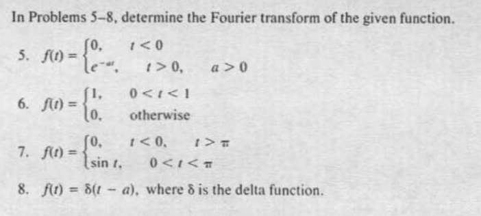 Solved Problem 8. Determine the Fourier transform of the | Chegg.com