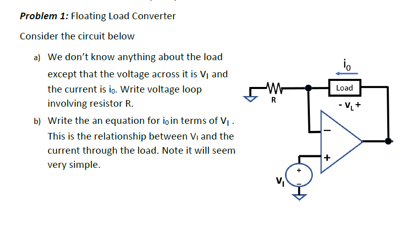 Solved Floating Load Converter. Consider the circuit below | Chegg.com