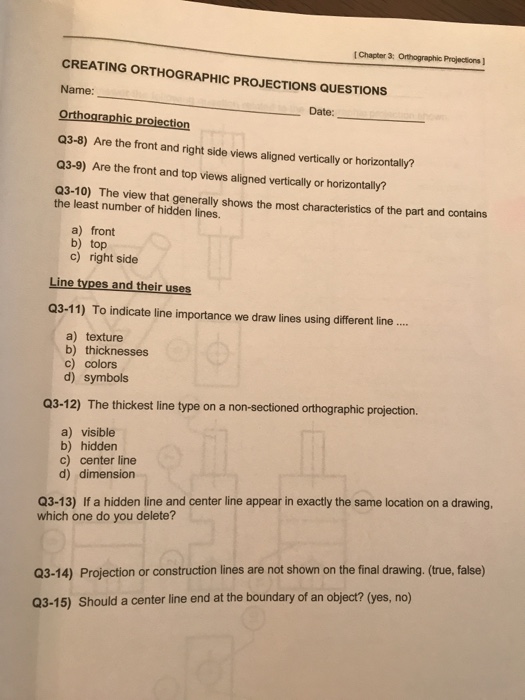 Solved I Chapter 3: Orthographic Projections CREATING | Chegg.com