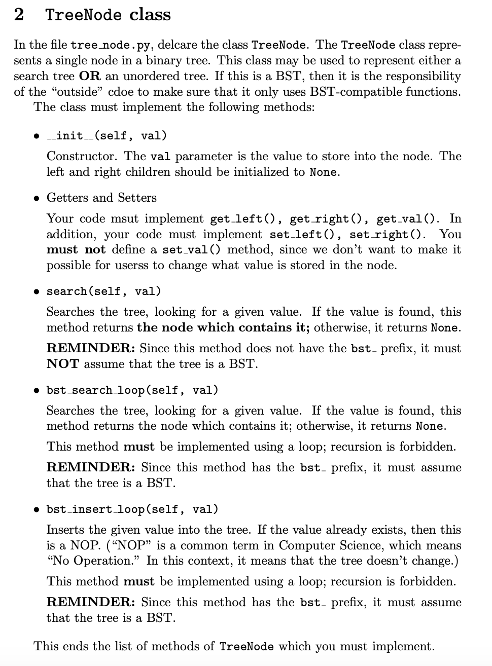 Solved 3 Non-Member Functions In the file tree-funcs.py, you | Chegg.com