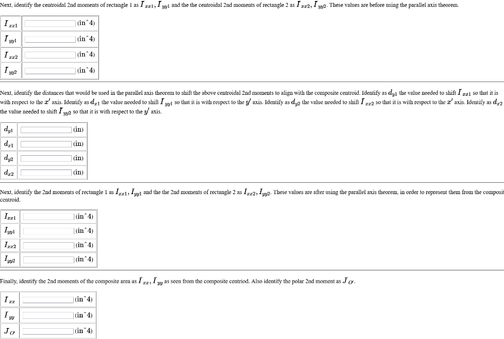 Solved a=5.00in,b=3.00 in, c=0.25 inNext, use the above to | Chegg.com
