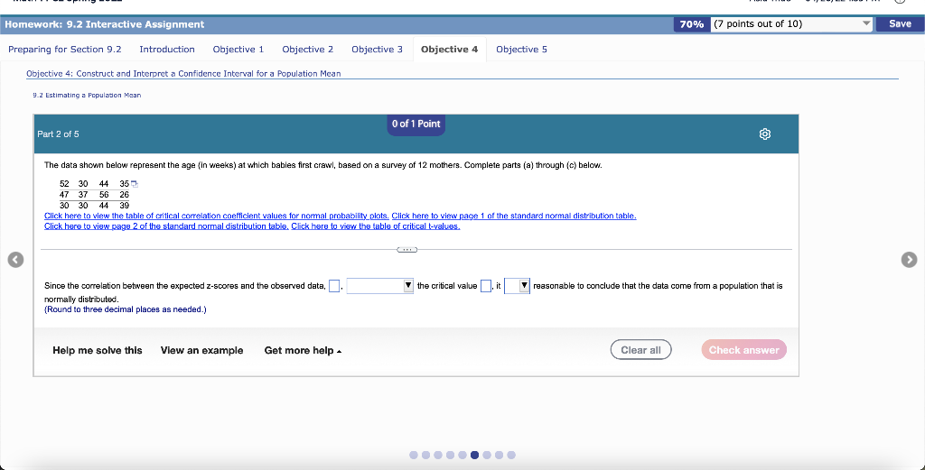 Solved Homework: 9.2 Interactive Assignment 70% (7 points | Chegg.com