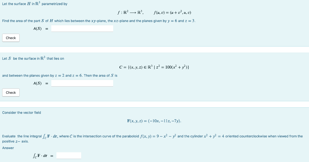 Solved Let the surface H in R3 parametrized by | Chegg.com