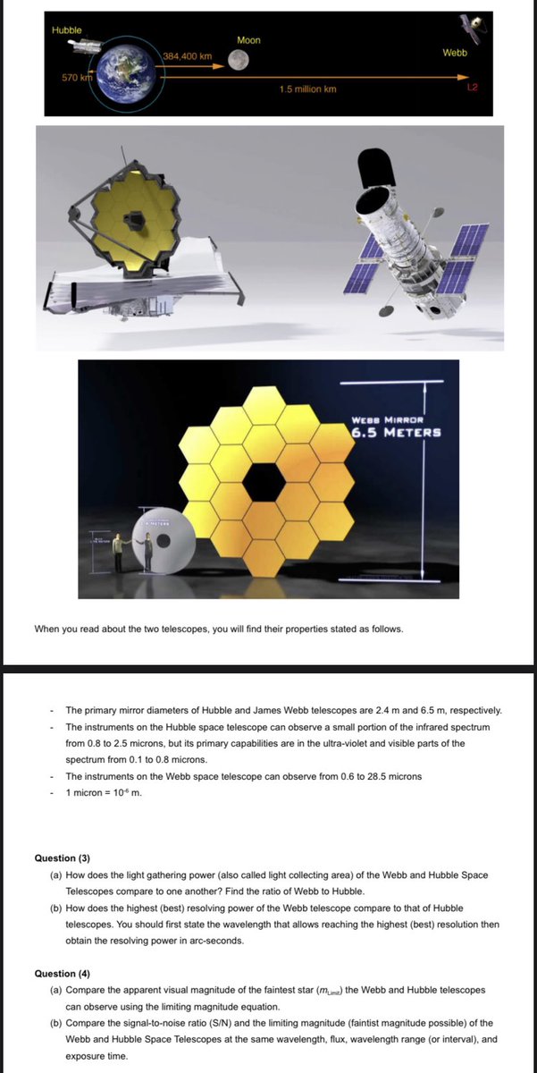 Solved When you read about the two telescopes, you will find | Chegg.com