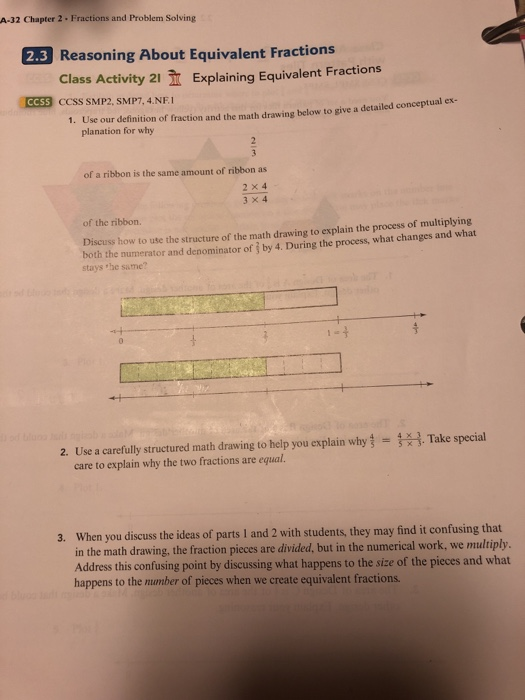 Solved A-32 Chapter 2-Fractions and Problem Solving 2.3 | Chegg.com