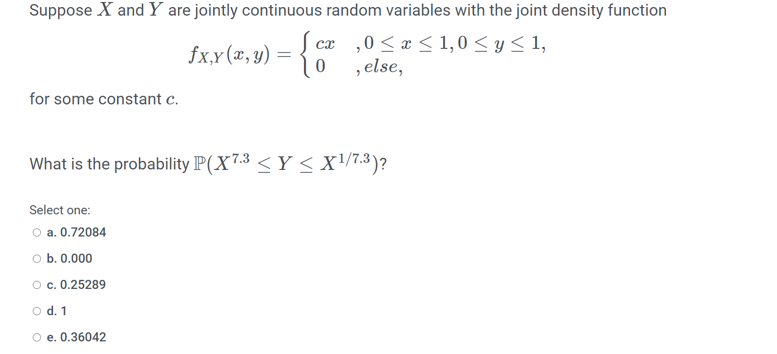 Solved Suppose X and Y are jointly continuous random | Chegg.com