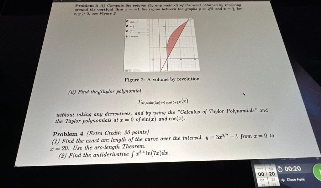 Solved Problem 3 (i) Compute the volume (by any methad) of | Chegg.com