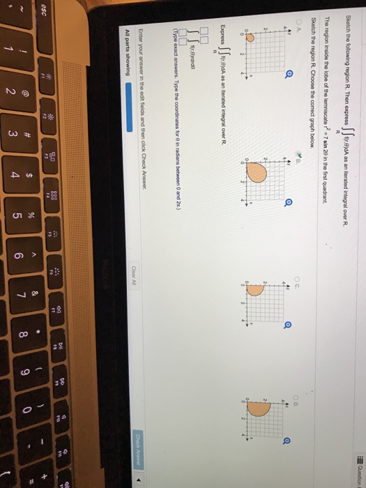 Solved Sketch the following region R. Then express integral | Chegg.com