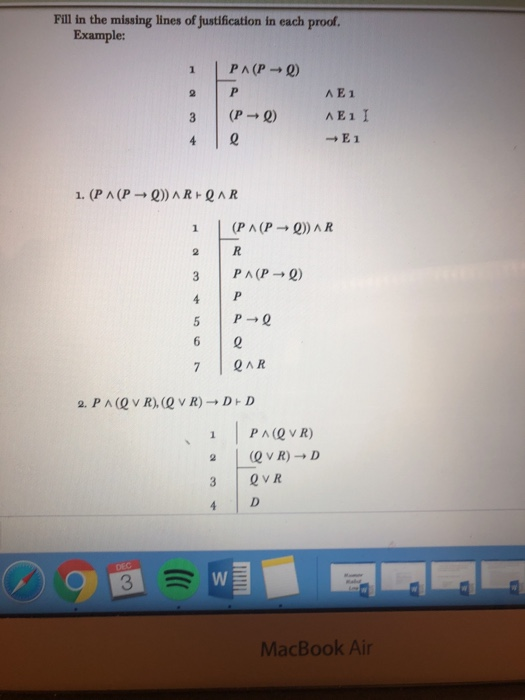 Solved Fill in the missing lines of justification in each | Chegg.com