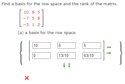 Find a basis for the row space and the rank of the | Chegg.com