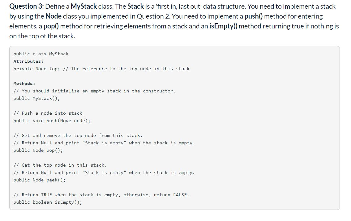 Solved Part 1 - Data Structure Question 1: Set up a new | Chegg.com