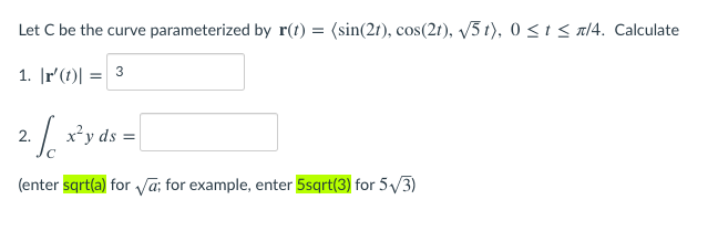 Solved Let C be the curve parameterized by | Chegg.com