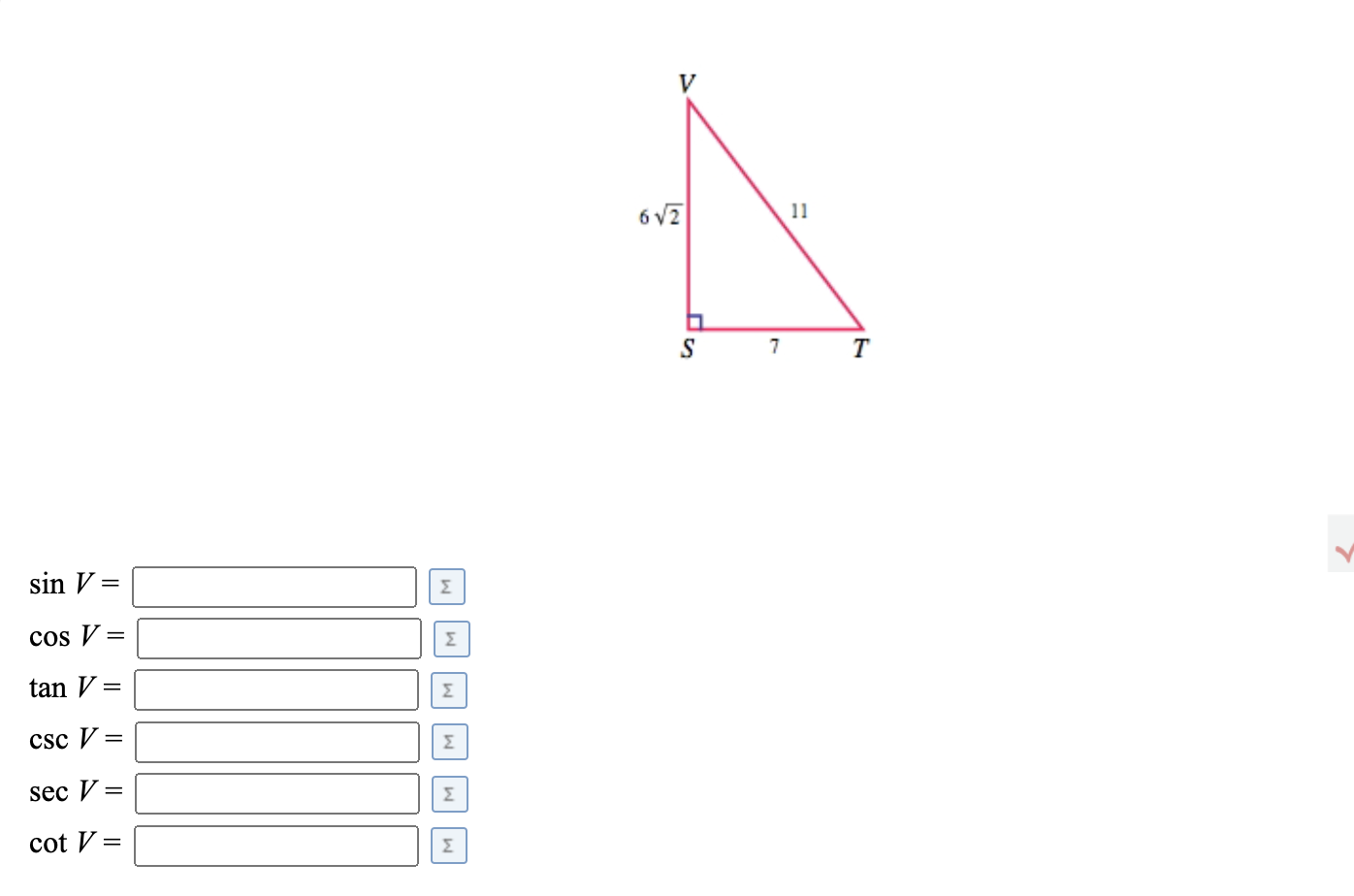 Solved Given the triangle below, compute the sin, ﻿cos, | Chegg.com
