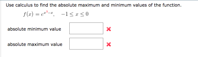 Solved Use calculus to find the absolute maximum and minimum | Chegg.com