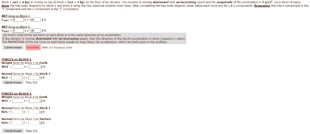 Solved Block 1 (m1 kg) is resting on top of block 2 (m22 kg) | Chegg.com