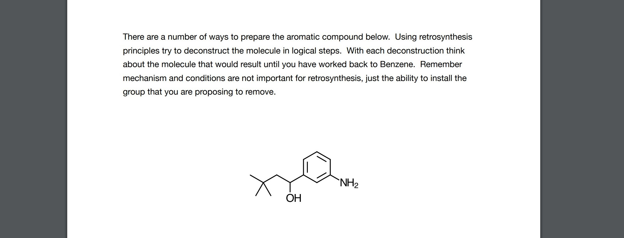 Solved In this problem you considered the retrosynthesis of | Chegg.com