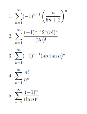 Solved For each of the following series, determine whether | Chegg.com