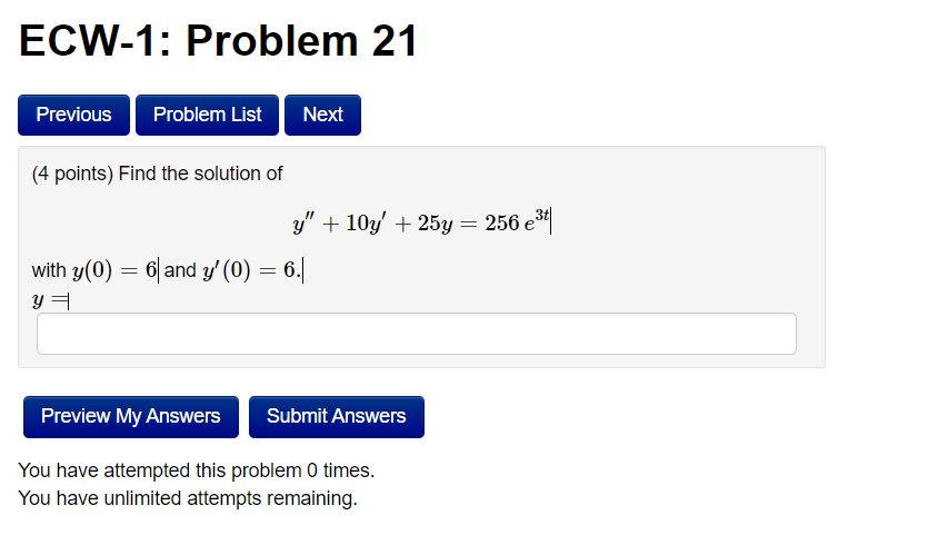 Solved ECW-1: Problem 21 Previous Problem List Next (4 | Chegg.com