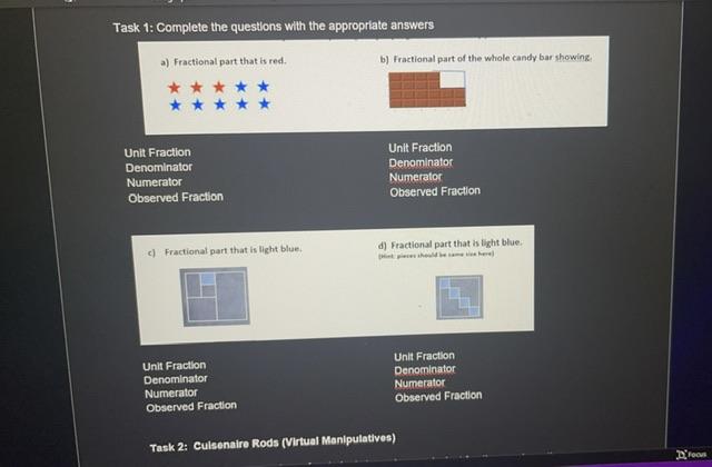 Cask 1: Complete the questlons with the approprlate | Chegg.com