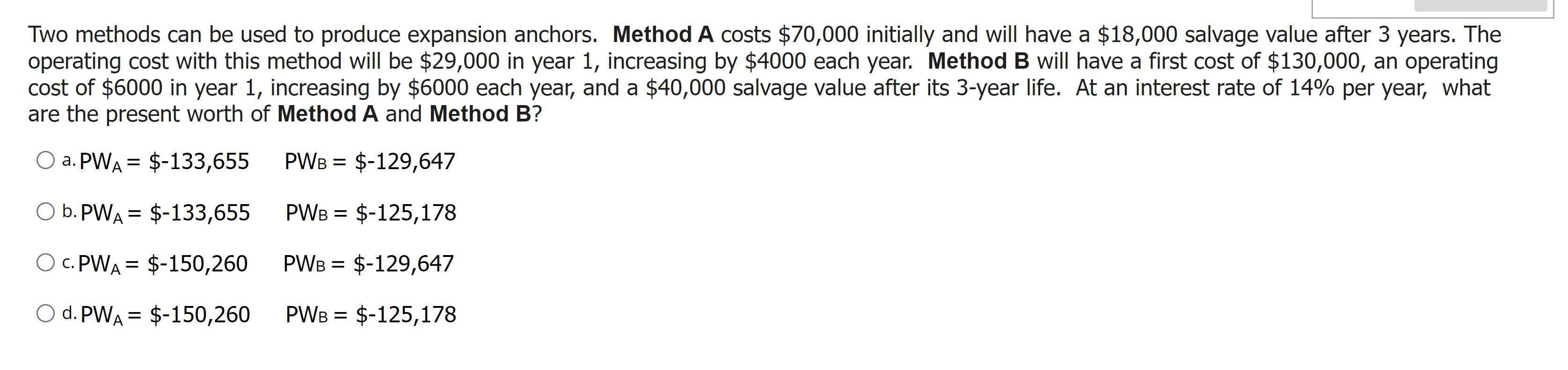 Solved Two methods can be used to produce expansion anchors. | Chegg.com