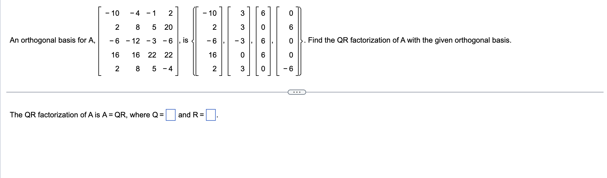 Solved An orthogonal basis for \\( | Chegg.com