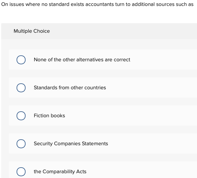 Solved On issues where no standard exists accountants turn | Chegg.com