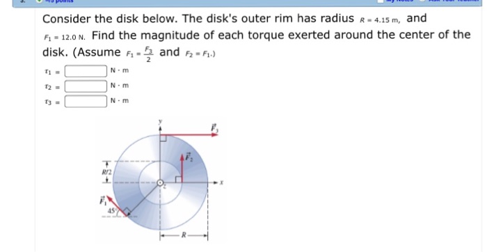 Solved Consider the disk below. The disk's outer rim has | Chegg.com