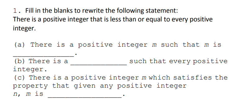 Solved 1. Fill in the blanks to rewrite the following | Chegg.com