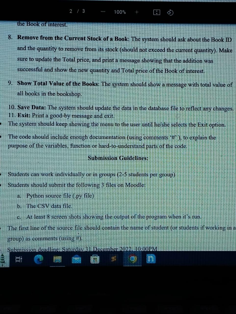 Solved C201: Project Guidelines Using Python to Develop a | Chegg.com