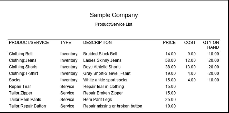 All products and services that are sold in your | Chegg.com
