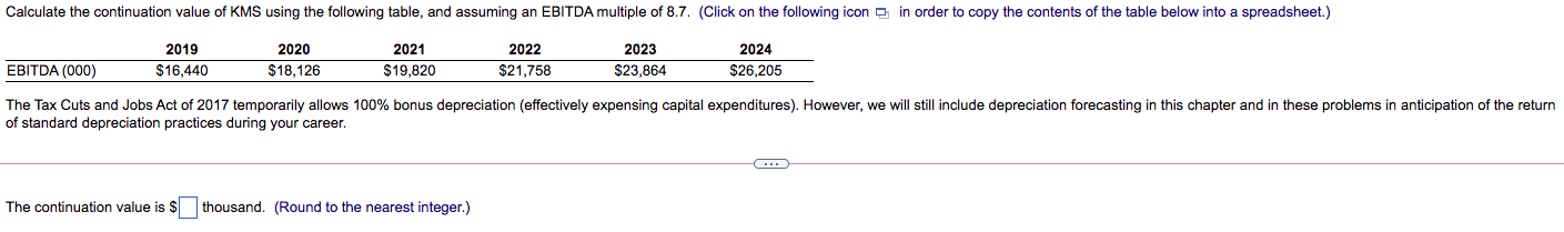 Solved Calculate the continuation value of KMS using the | Chegg.com
