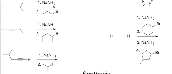 Solved 1. NaNH2 2. Br 1. NaNH2 1. NaNH2 2. 3. NaNH2 4. Br 1. | Chegg.com