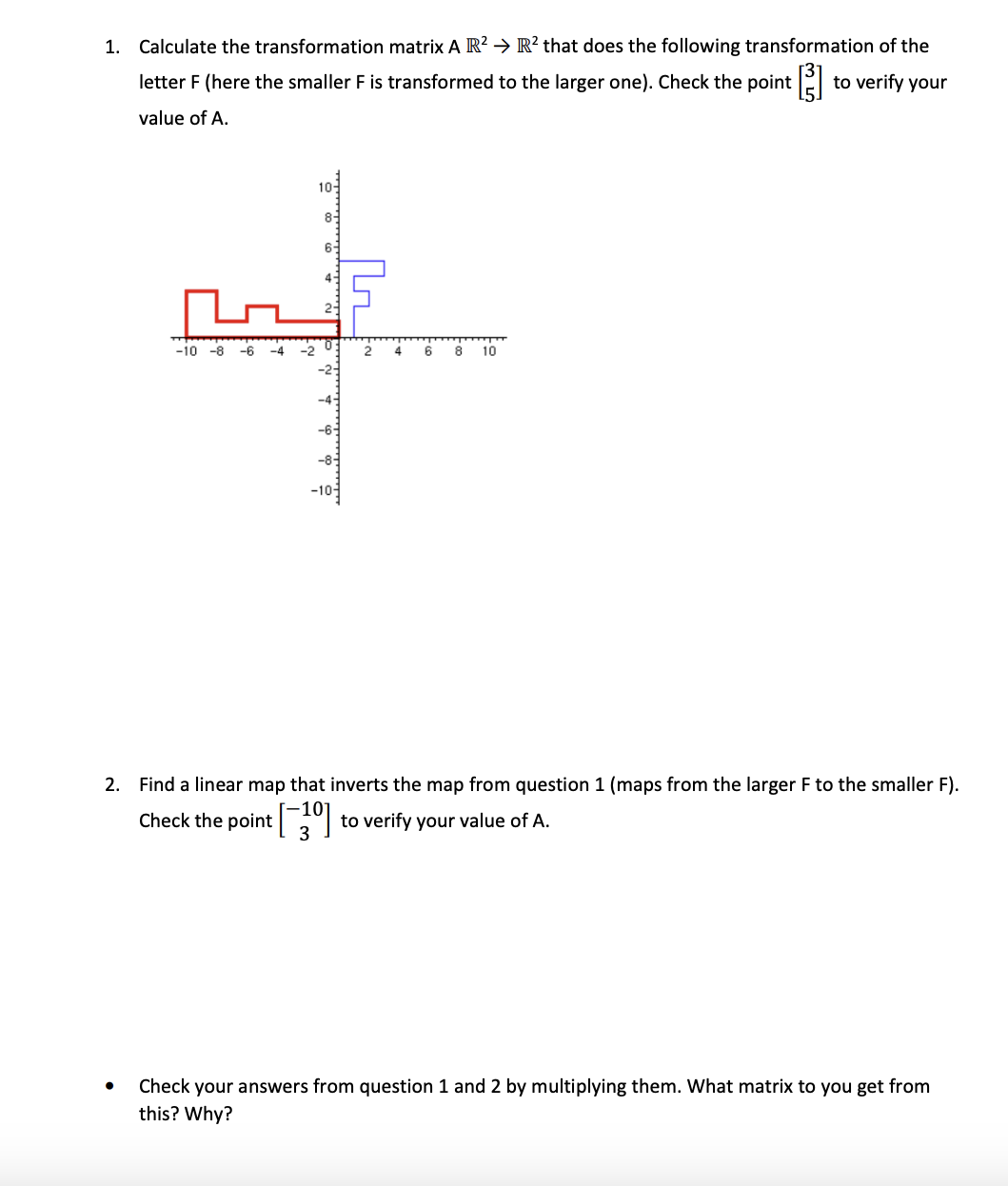 Solved Calculate the transformation matrix AR2→R2 ﻿that does | Chegg.com